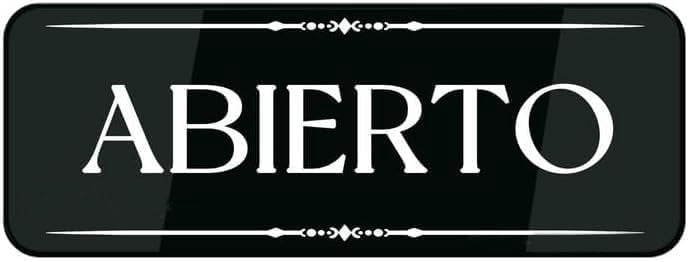 Acrylic Sign 3x10 Inch For Wall Spanish Abierto Wall Or Door Sign Room ...