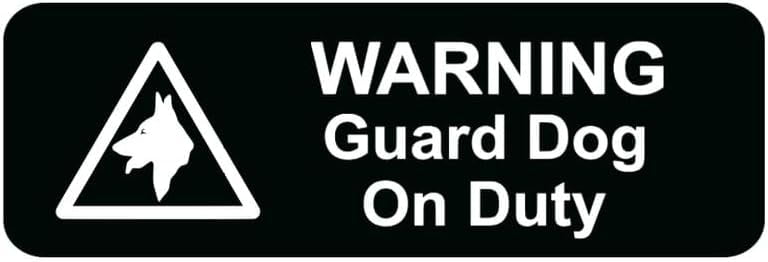 Acrylic Sign 3x10 Inch Warning Guard Dog On Duty Sign Stickers Acrylic ...