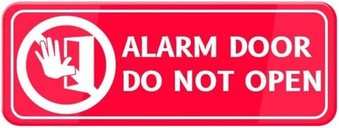 Acrylic Sign 3x8 Inch Acrylic Alarm Door Do Not Open Sign Acrylic ...