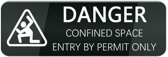 Acrylic Sign 3x8 Inch Acrylic Signs Danger Confined Space Entry By ...