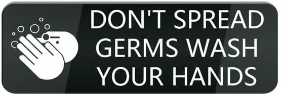 Acrylic Sign 3x8 Inch Acrylic Signs Don T Spread Germs Wash Your Hands ...