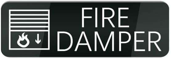 Acrylic Sign 3x8 Inch Acrylic Signs Fire Damper Sign For Door Or Wall ...