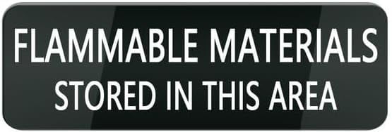 Acrylic Sign 3x8 Inch Acrylic Signs Flammable Materials Stored In This ...