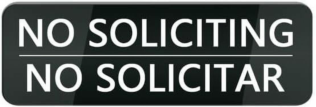 Acrylic Sign 3x8 Inch Acrylic Signs No Soliciting No Solicitar Sign For ...