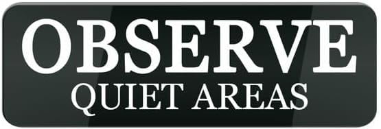 Acrylic Sign 3x8 Inch Acrylic Signs Observe Quiet Areas Sign For Door ...