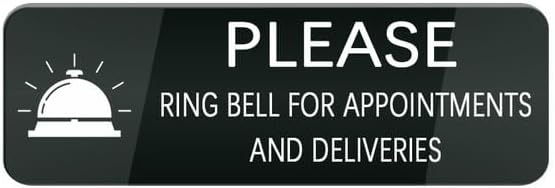 Acrylic Sign 3x8 Inch Acrylic Signs Please Ring Bell For Appointments ...