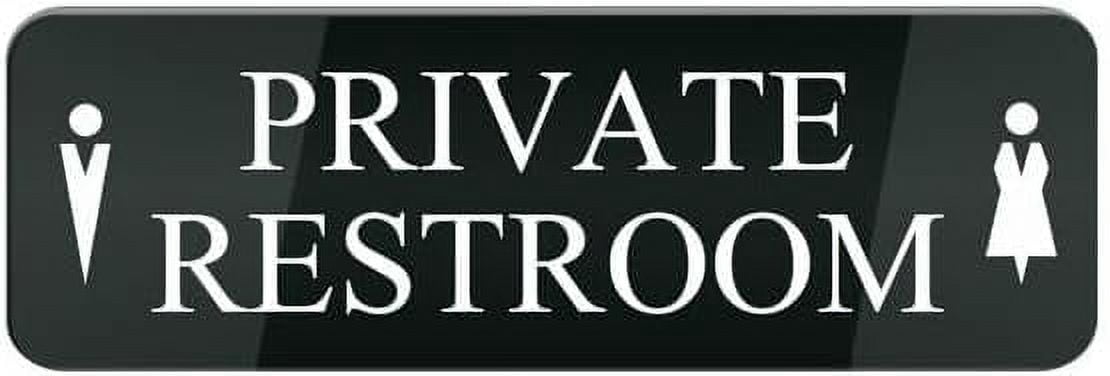 Acrylic Sign 3x8 Inch Acrylic Signs Private Restroom Sign For Door Or ...