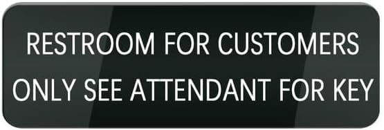 Acrylic Sign 3x8 Inch Acrylic Signs Restroom For Customers Only See ...