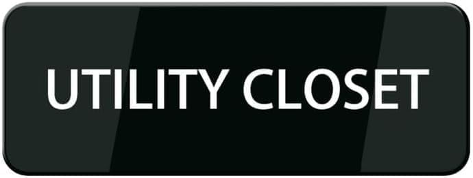 Acrylic Sign 3x8 Inch Acrylic Utility Closet Sign Business Restaurant ...