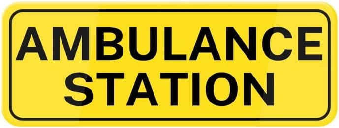 Acrylic Sign 3x8 Inch Ambulance Station Sign Self Adhesive Sign For ...