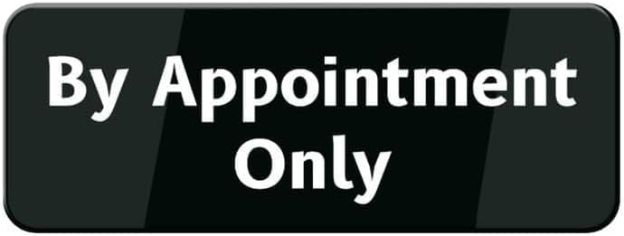 Acrylic Sign 3x8 Inch By Appointment Only Sign Self Sign For Door Or ...