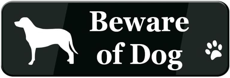 Acrylic Sign 3x8 Inch Beware Of Dog Sign For Door Or Wall Acrylic ...