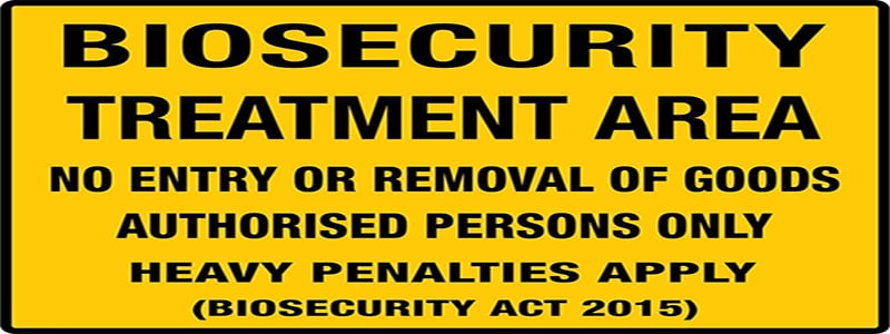 Acrylic Sign 3x8 Inch Biosecurity Treatment Area Small Rectangular Sign ...