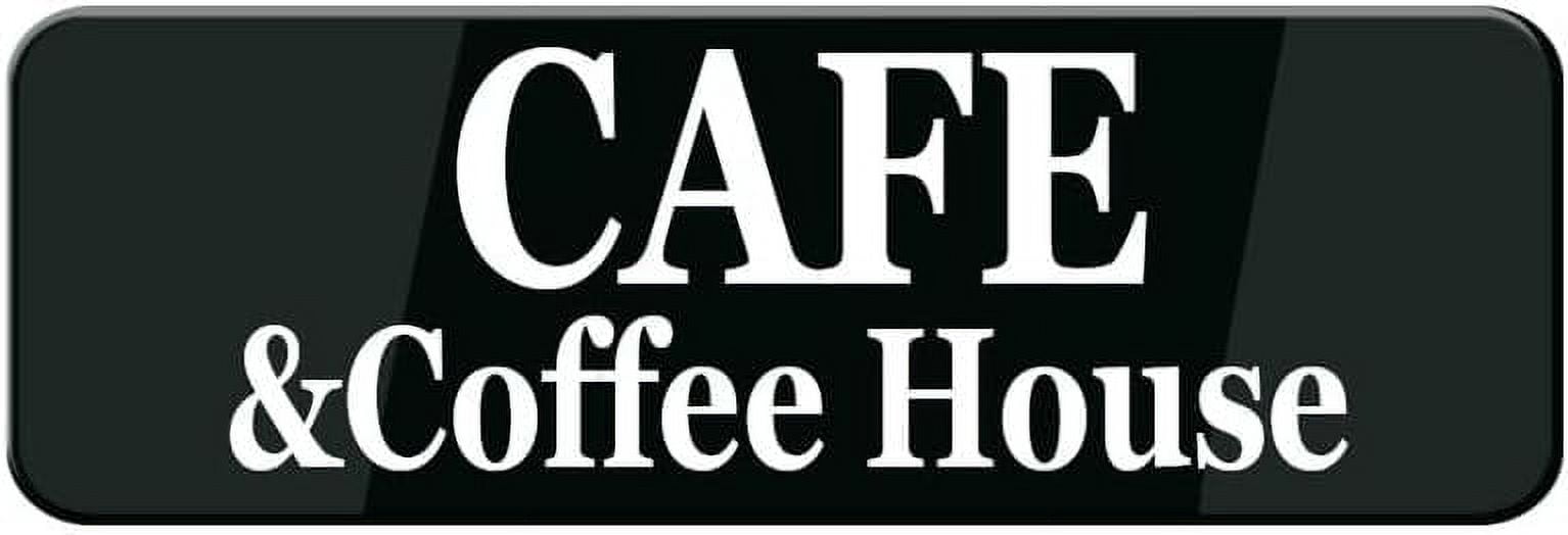 Acrylic Sign 3x8 Inch Cafe&Coffee House Sign Stickers Acrylic Plaque ...
