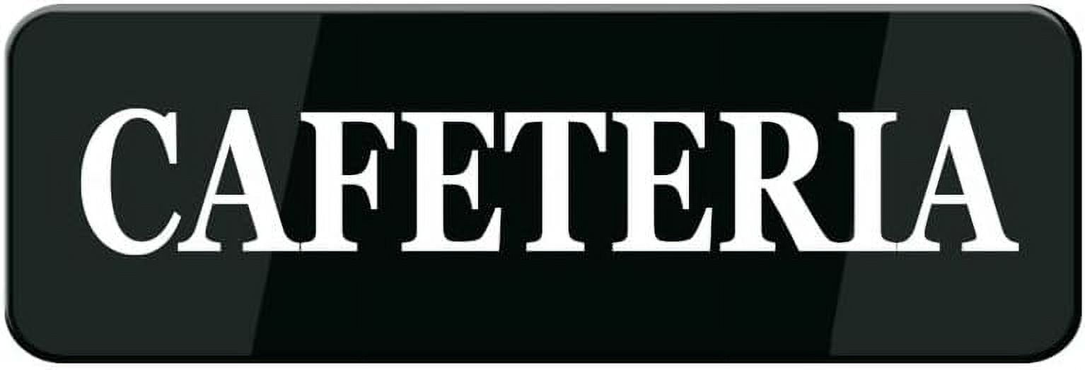 Acrylic Sign 3x8 Inch Cafeteria Sign Stickers Acrylic Plaque With ...