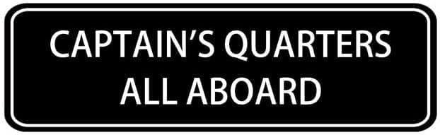 Acrylic Sign 3x8 Inch Captain S Quarters All Aboard Acrylic Signs For ...