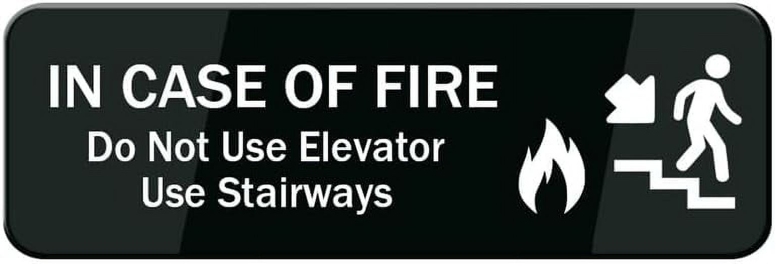 Acrylic Sign 3x8 Inch In Case Of Fire Do Not Use Elevator Use Stairways ...