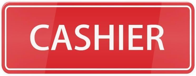 Acrylic Sign 3x8 Inch Cashier Sign Acrylic Plastic Sign With Symbols ...