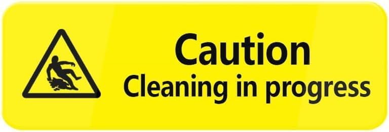 Acrylic Sign 3x8 Inch Caution Cleaning In Progress Sign For House ...