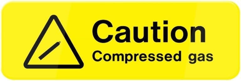 Acrylic Sign 3x8 Inch Caution Compressed Gas Sign Acrylic Plastic Sign ...