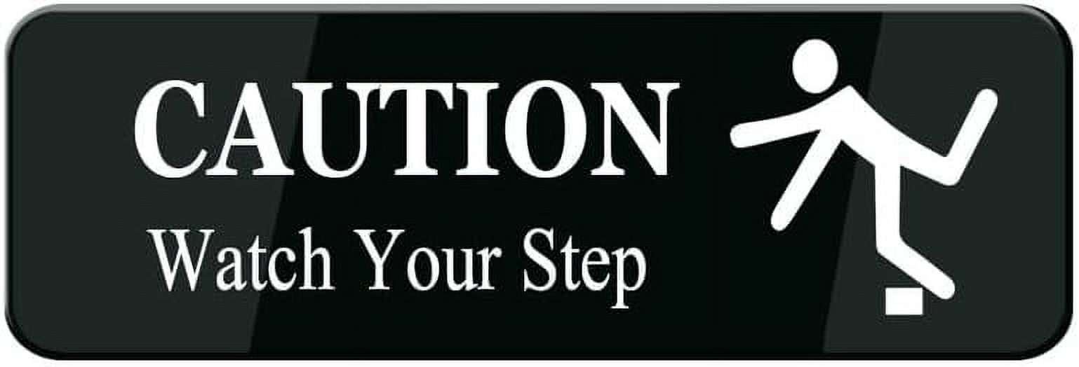 Acrylic Sign 3x8 Inch Caution Watch Your Step Sign Acrylic Plastic ...