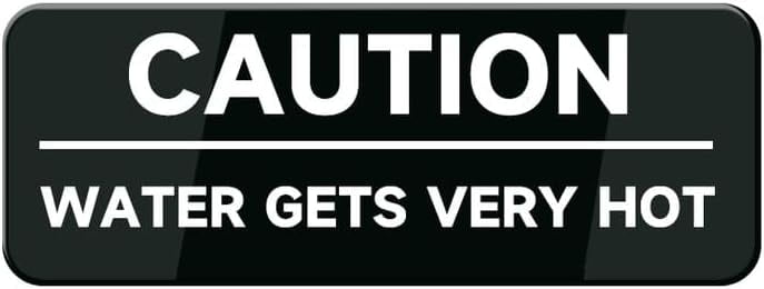 Acrylic Sign 3x8 Inch Caution Water Gets Very Hot Wall Or Door Sign ...