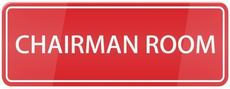 Acrylic Sign 3x8 Inch Chairman Room Sign Acrylic Plastic Sign With ...