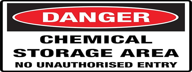 Acrylic Sign 3x8 Inch Chemical Storage No Unauthorised Entry Sign For ...