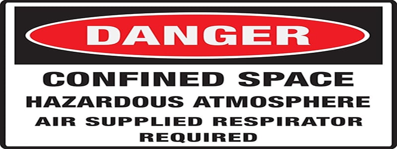 Acrylic Sign 3x8 Inch Confined Space Hazardous Atmosphere Air Supplied ...