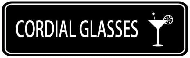 Acrylic Sign 3x8 Inch Cordial Glasses Acrylic Signs For Office Door ...
