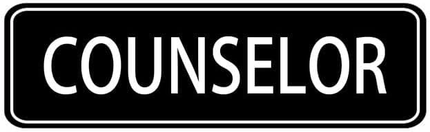 Acrylic Sign 3x8 Inch Counselor Acrylic Signs For Office Door Wall Home ...