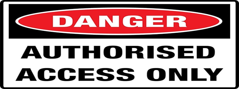 Acrylic Sign 3x8 Inch Danger Authorised Access Only Sign For House ...