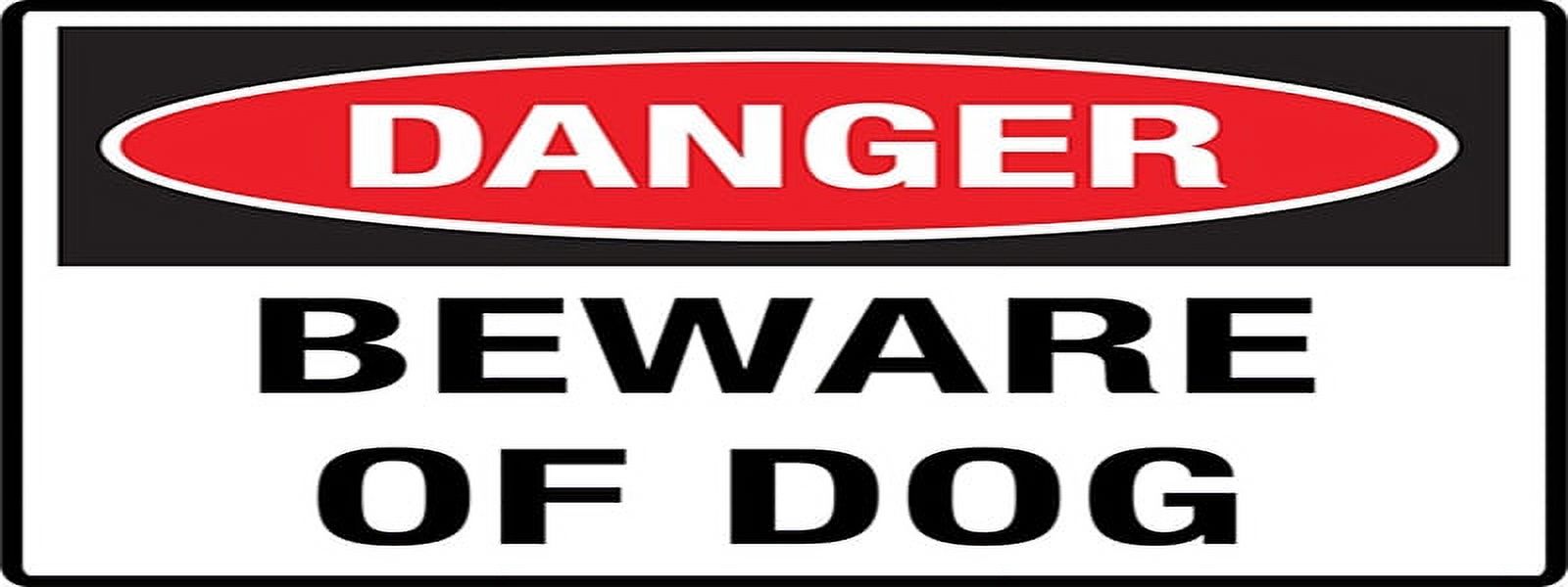 Acrylic Sign 3x8 Inch Danger Beware Of Dog Sign For Door Or Wall ...