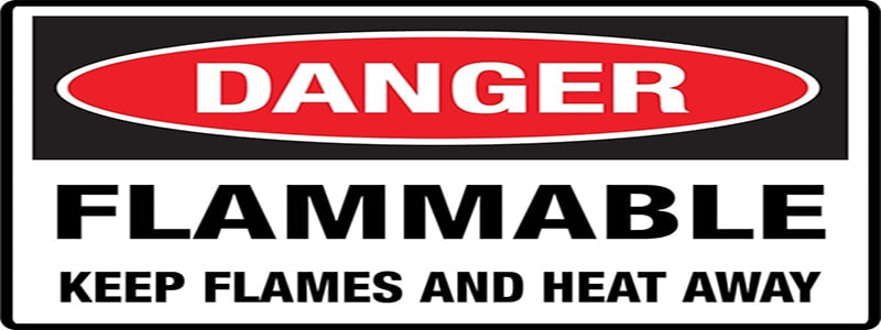 Acrylic Sign 3x8 Inch Danger Flammable Keep Flames And Heat Away Sign ...