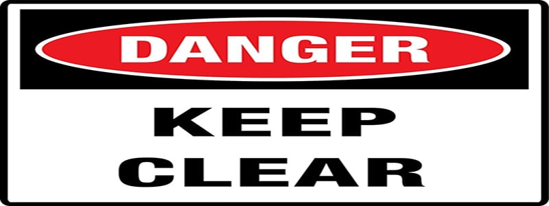 Acrylic Sign 3x8 Inch Danger Keep Clear Fade Resisting Signs For Office ...
