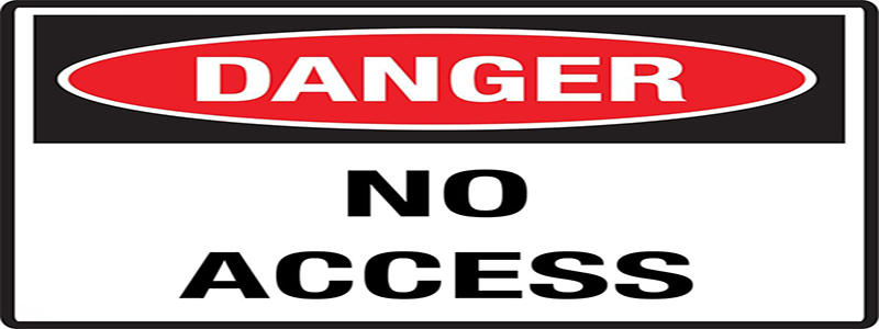 Acrylic Sign 3x8 Inch Danger No Access Small Rectangular Sign For House ...