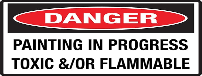 Acrylic Sign 3x8 Inch Danger Painting In Progress Toxic &Or Flammable ...