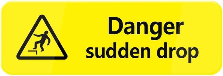 Acrylic Sign 3x8 Inch Danger Sudden Drop Sign For House Strong Signs ...