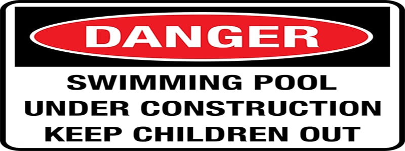Acrylic Sign 3x8 Inch Danger Swimming Pool Keep Children Out Sign ...