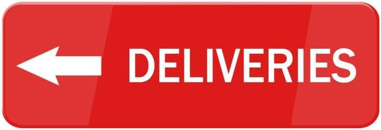 Acrylic Sign 3x8 Inch Deliveries Sign Signage Whitered Plastic Acrylic ...