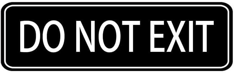 Acrylic Sign 3x8 Inch Do Not Exit Sign For Door Wall Acrylic Signs For ...