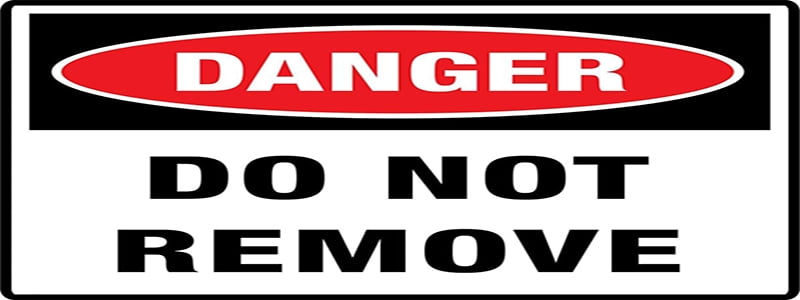 Acrylic Sign 3x8 Inch Do Not Remove Sign Fade Resisting Signs For ...