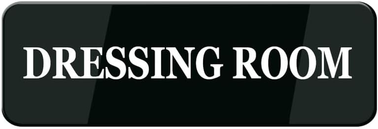 Acrylic Sign 3x8 Inch Dressing Room Sign Signage White Black Plastic ...