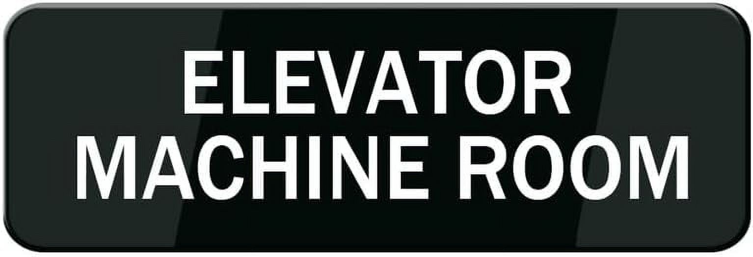 Acrylic Sign 3x8 Inch Elevator Machine Room Sign Signage Whiteblack ...