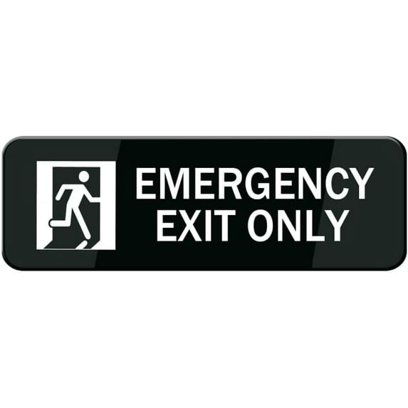 Acrylic Sign 3x8 Inch Emergency Exit Only Sign Acrylic Signs Safety ...