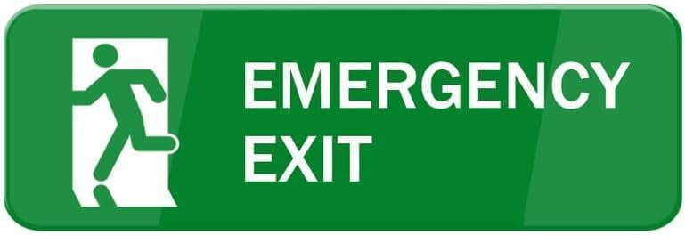 Acrylic Sign 3x8 Inch Emergency Exit Sign For House Strong Signs For ...
