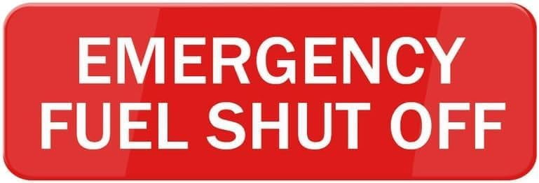 Acrylic Sign 3x8 Inch Emergency Fuel Shut Off Sign Acrylic Plastic Sign ...