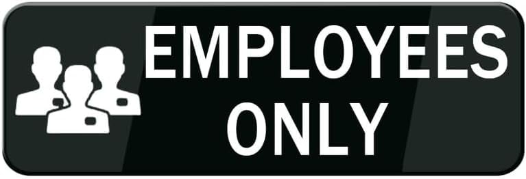 Acrylic Sign 3x8 Inch Employees Only Sign Stickers Acrylic Plaque With ...