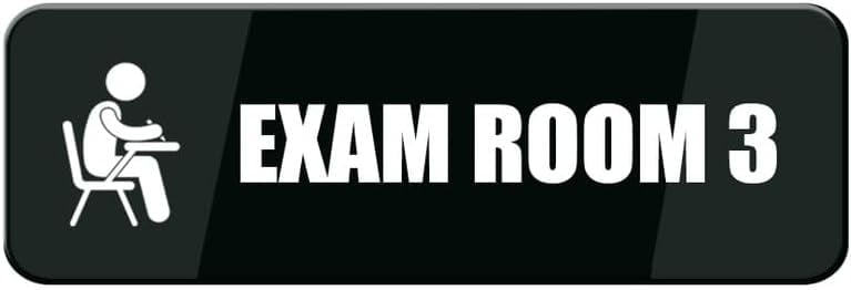 Acrylic Sign 3x8 Inch Exam Room 3 Sign Acrylic Sign Safety Informative ...
