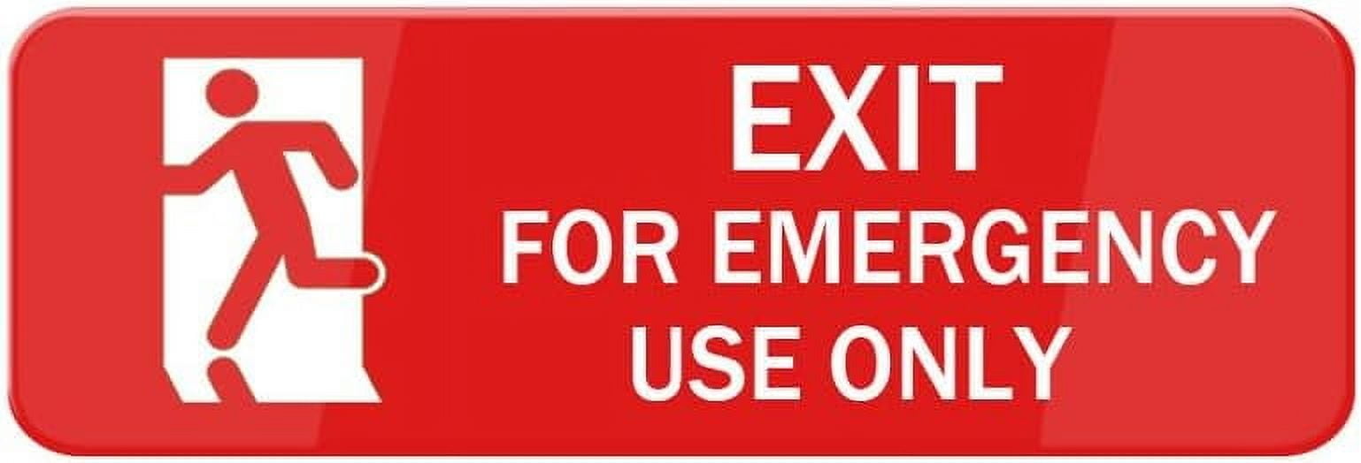 Acrylic Sign 3x8 Inch Exit For Emergency Use Only Sign For Door Acrylic ...